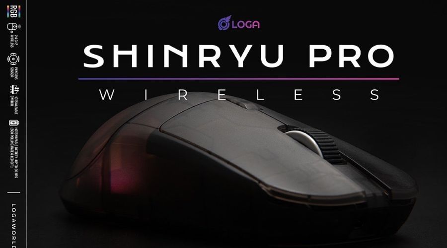เมาส์ Loga Shinryu PRO Wireless Gaming Mouse